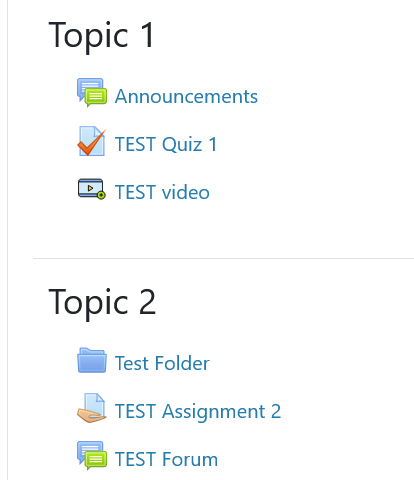 Course format types in Moodle - Technology Help · Technology Help ...